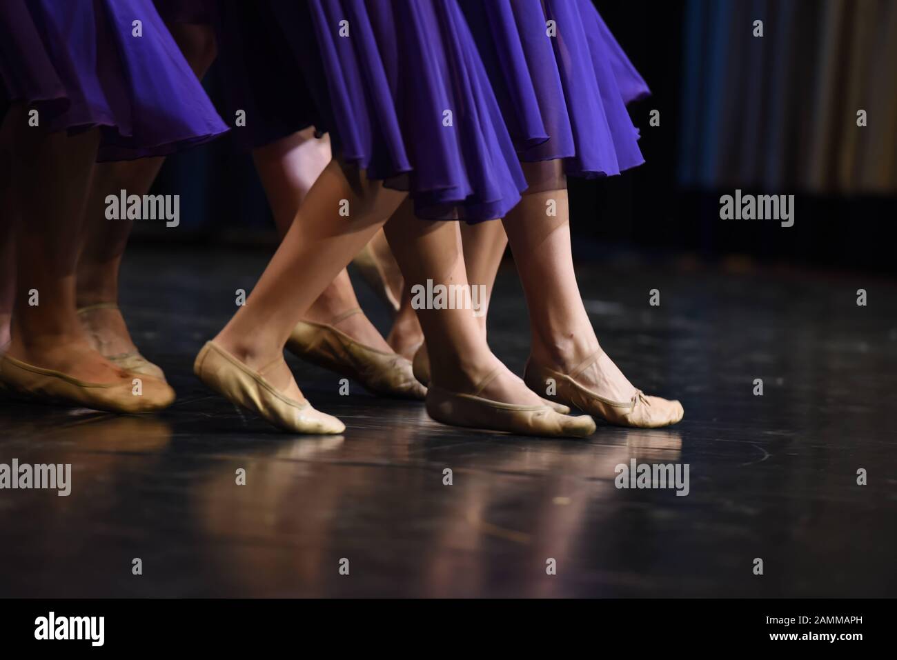 Young female ballet dancers at the regional competition "Jugend tanzt ...