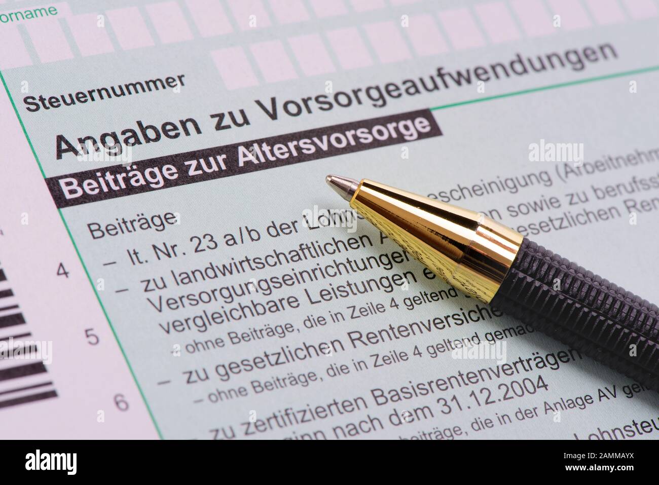 Tax form for tax office [automated translation] Stock Photo - Alamy