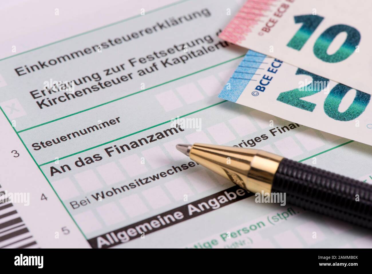 income tax return for tax office [automated translation] Stock Photo ...