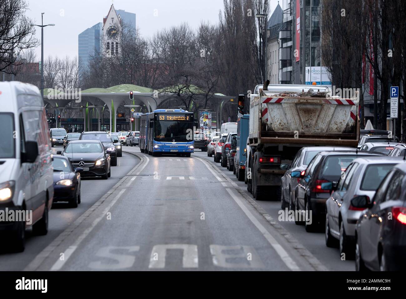 Bus runs on lane hi-res stock photography and images - Alamy