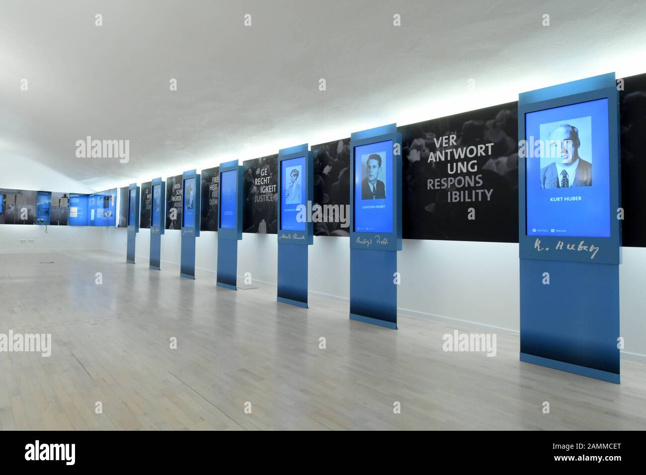 Exhibition in the "White Rose" memorial at the Ludwig-Maximilians ...