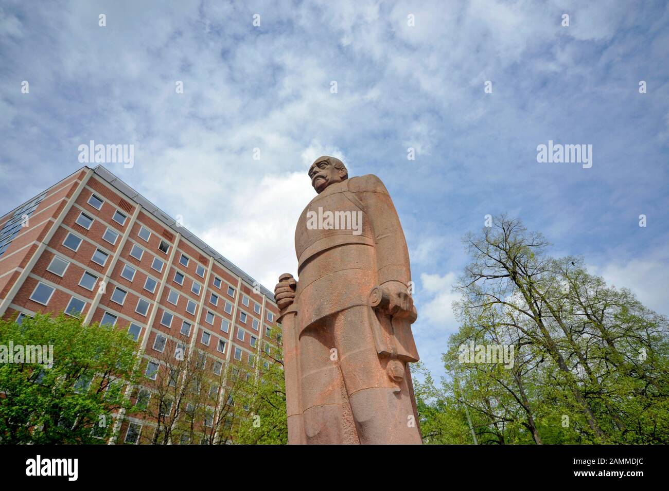 Bismarck Monument by the sculptor Fritz Behn from 1931 at the Bosch ...