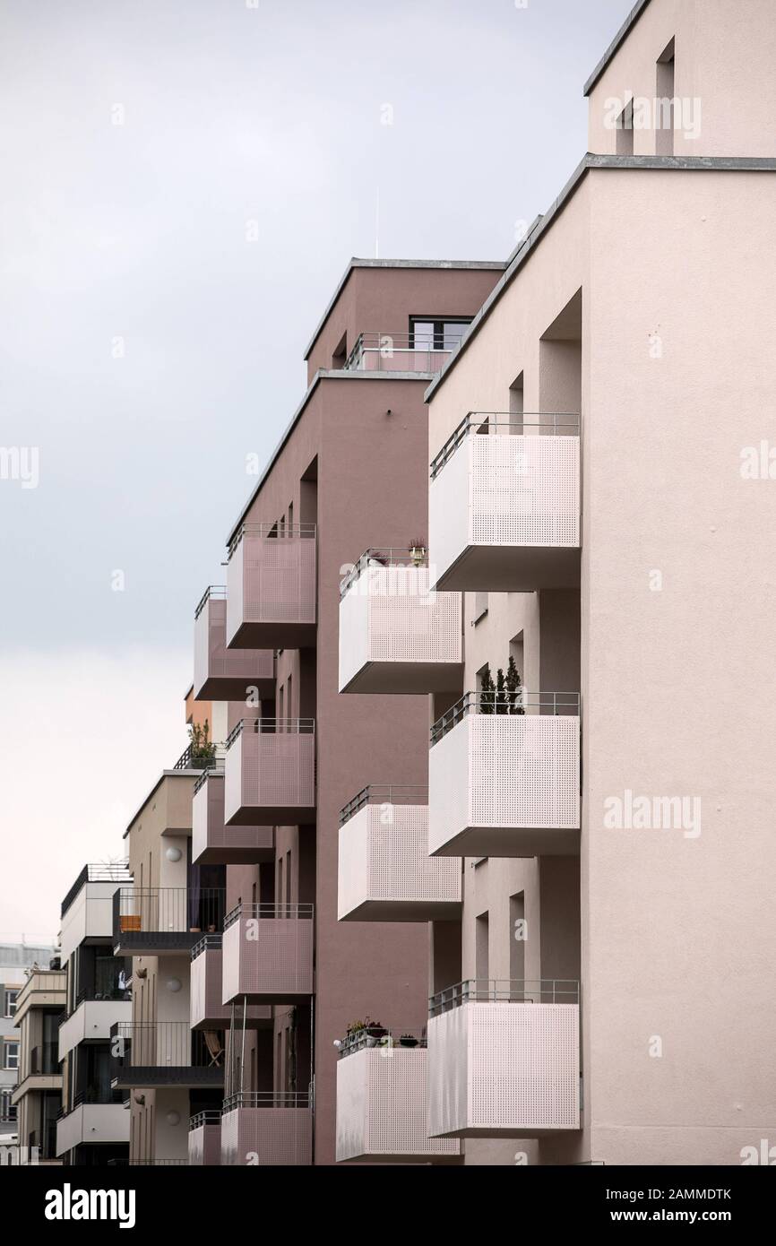 Residential buildings in the Domagkpark development area on the site of ...