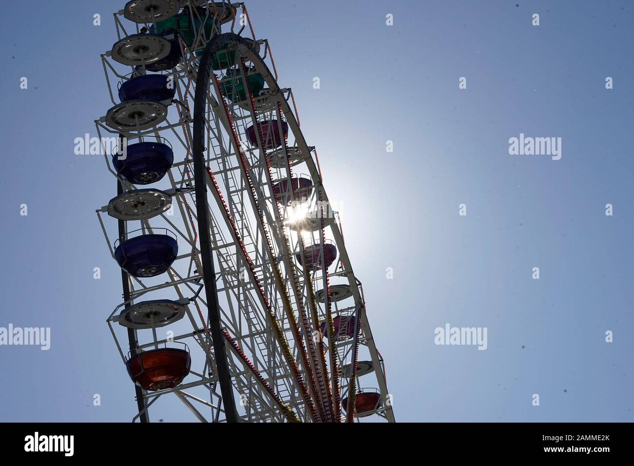 Ferris wheel at the spring festival on the Theresienwiese. [automated ...