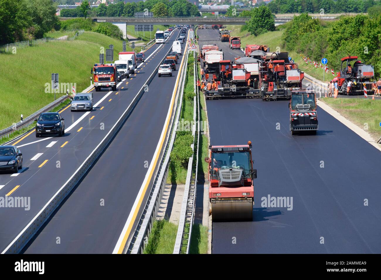 Construction site motorway hi-res stock photography and images - Alamy