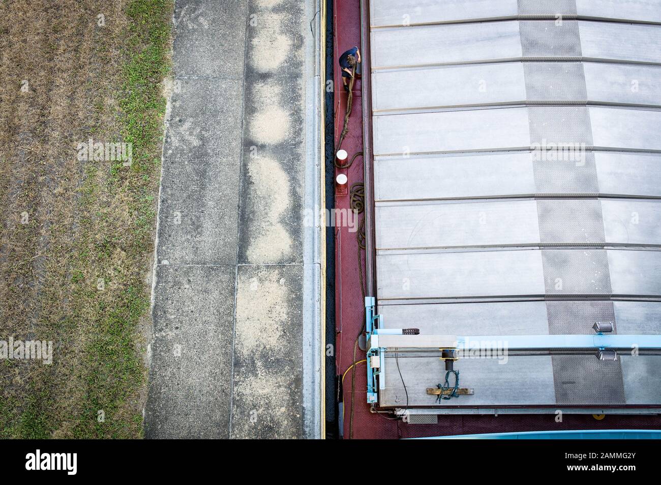 The Danube lock Jochenstein in the Lower Bavarian town of ...
