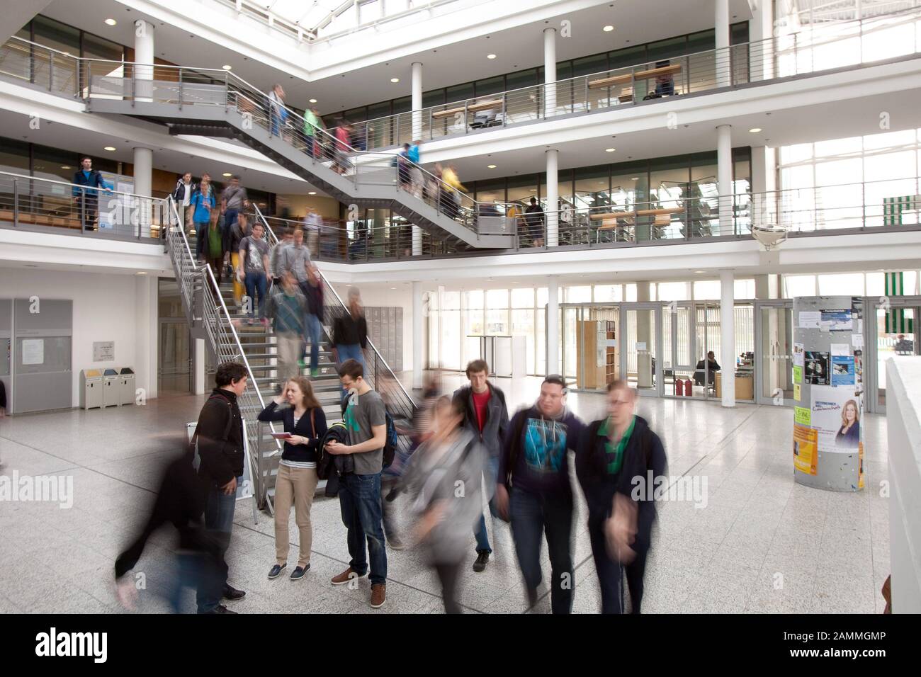 Students in the building of the Faculty of Mechanical Engineering of ...