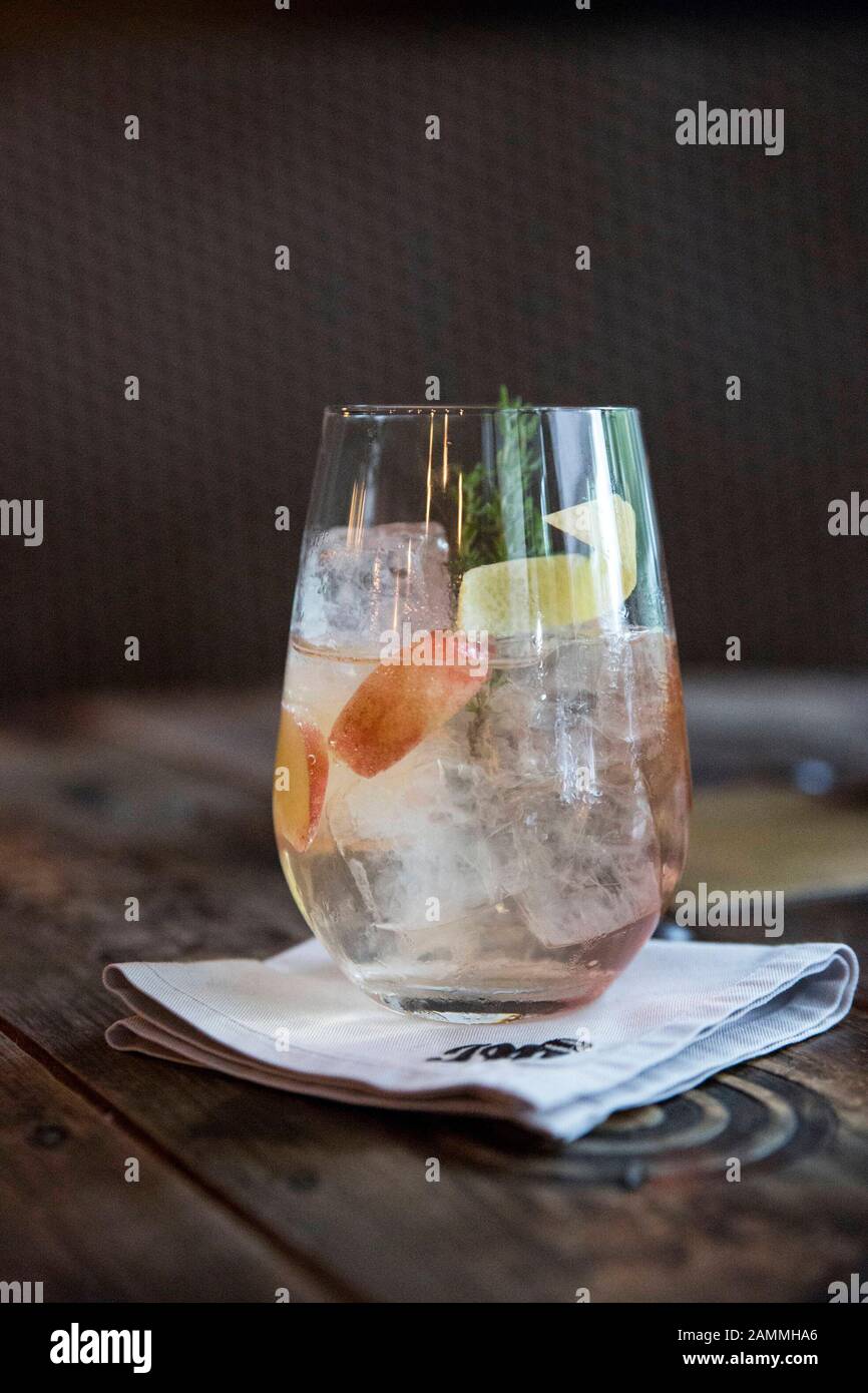 A reduced-alcohol cocktail is presented in the Jaded Monkey bar ...