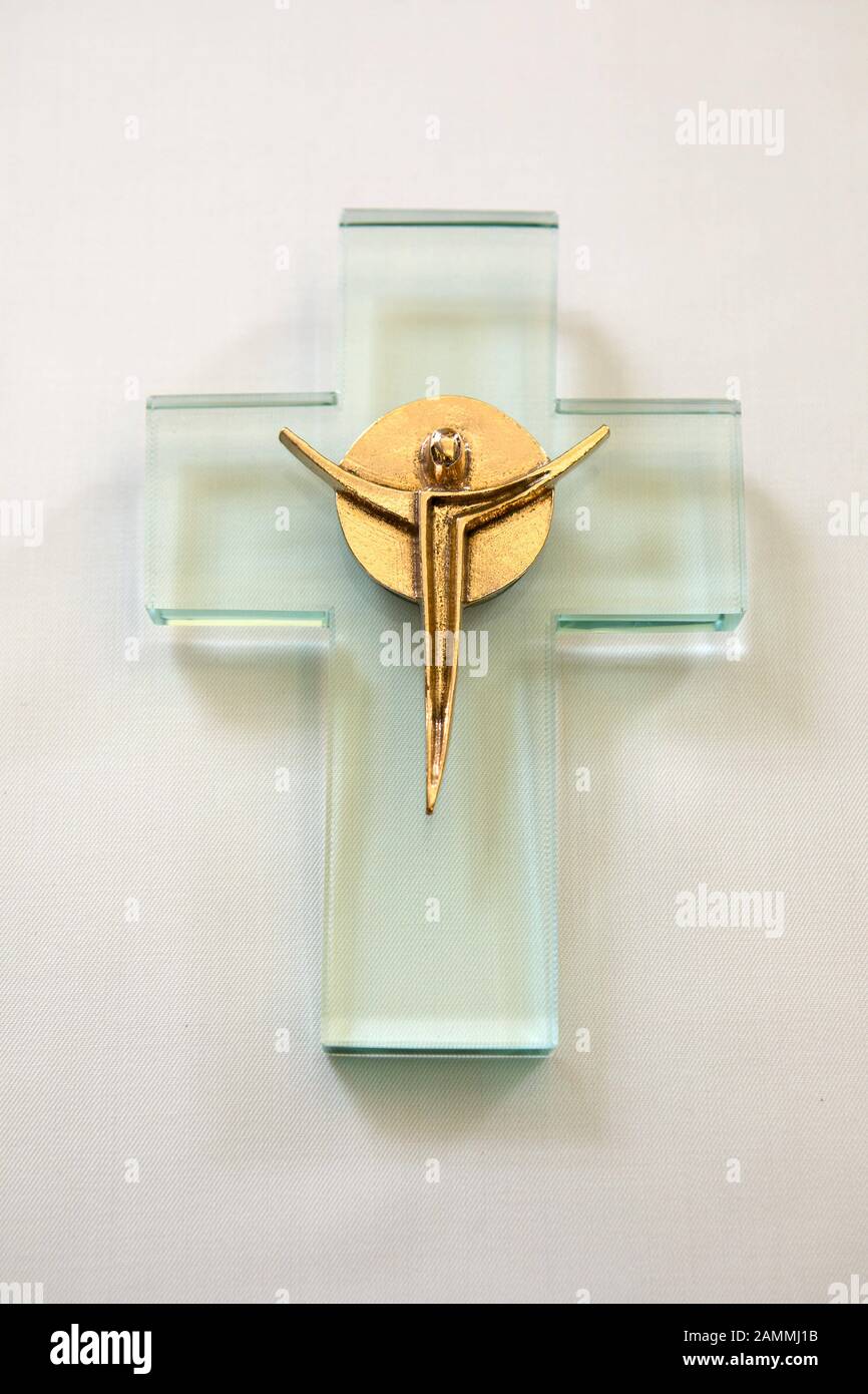 Christian wall cross, taken in a shop for church supplies in Munich ...