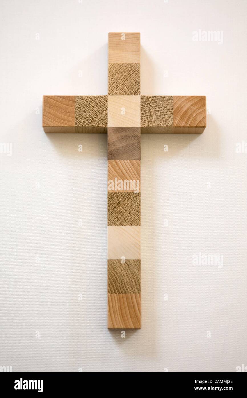 Christian wall cross, taken in a shop for church supplies in Munich ...