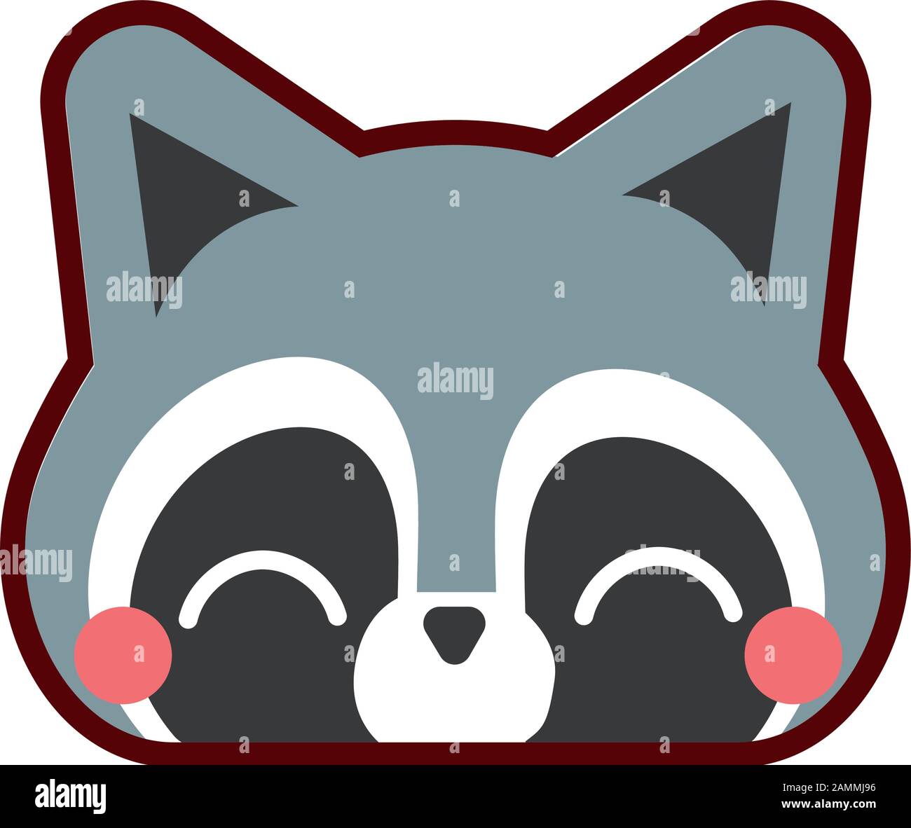 cute little raccoon animal character Stock Vector Image & Art - Alamy