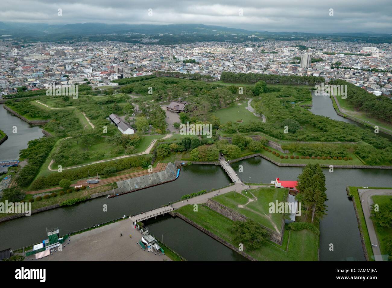 Goryokaku Fort in Hakodate, Hokkaido, Japan, Asia. Japanese urban ...