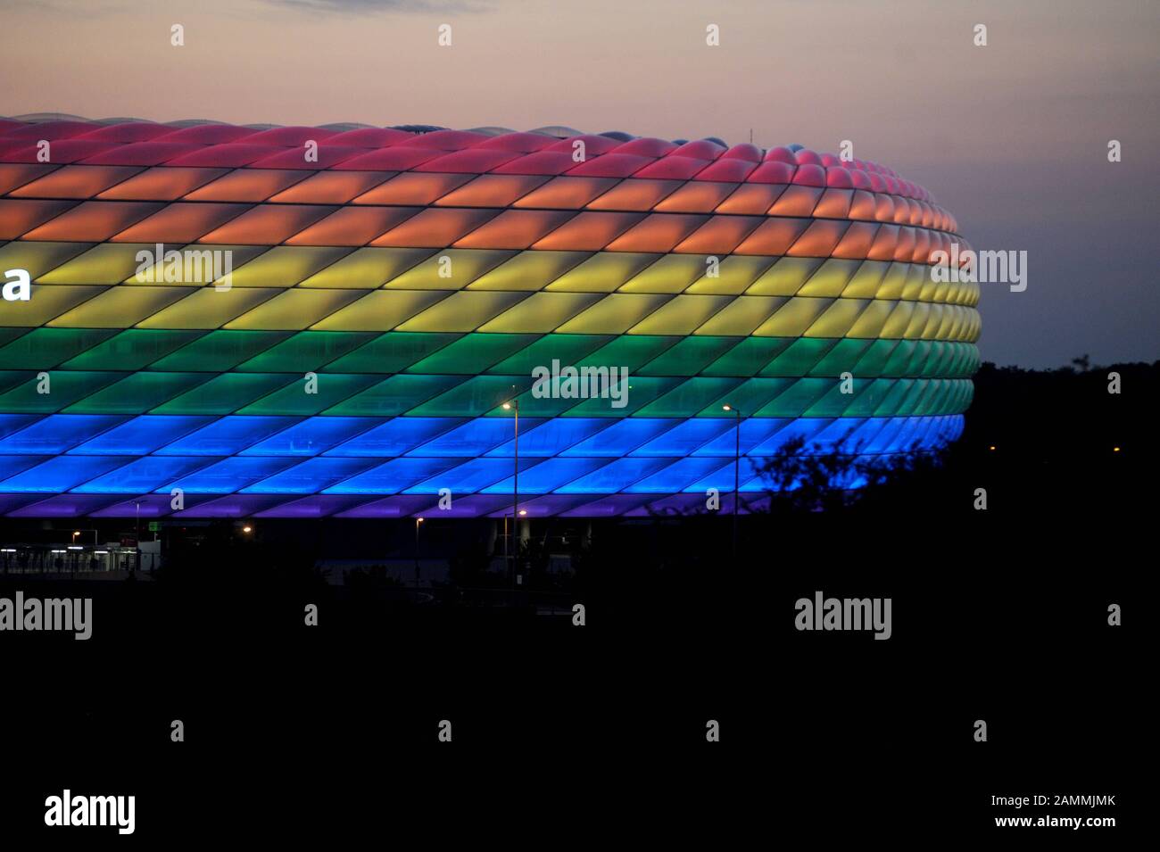 Allianz arena rainbow colours hi-res stock photography and images - Alamy