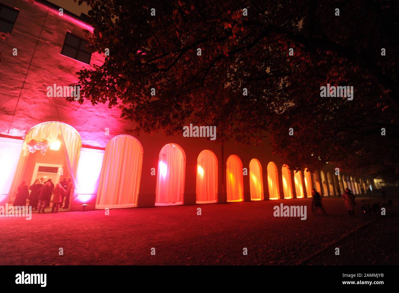 The German Theatre Museum in the Hofgarten, illuminated during the Long ...