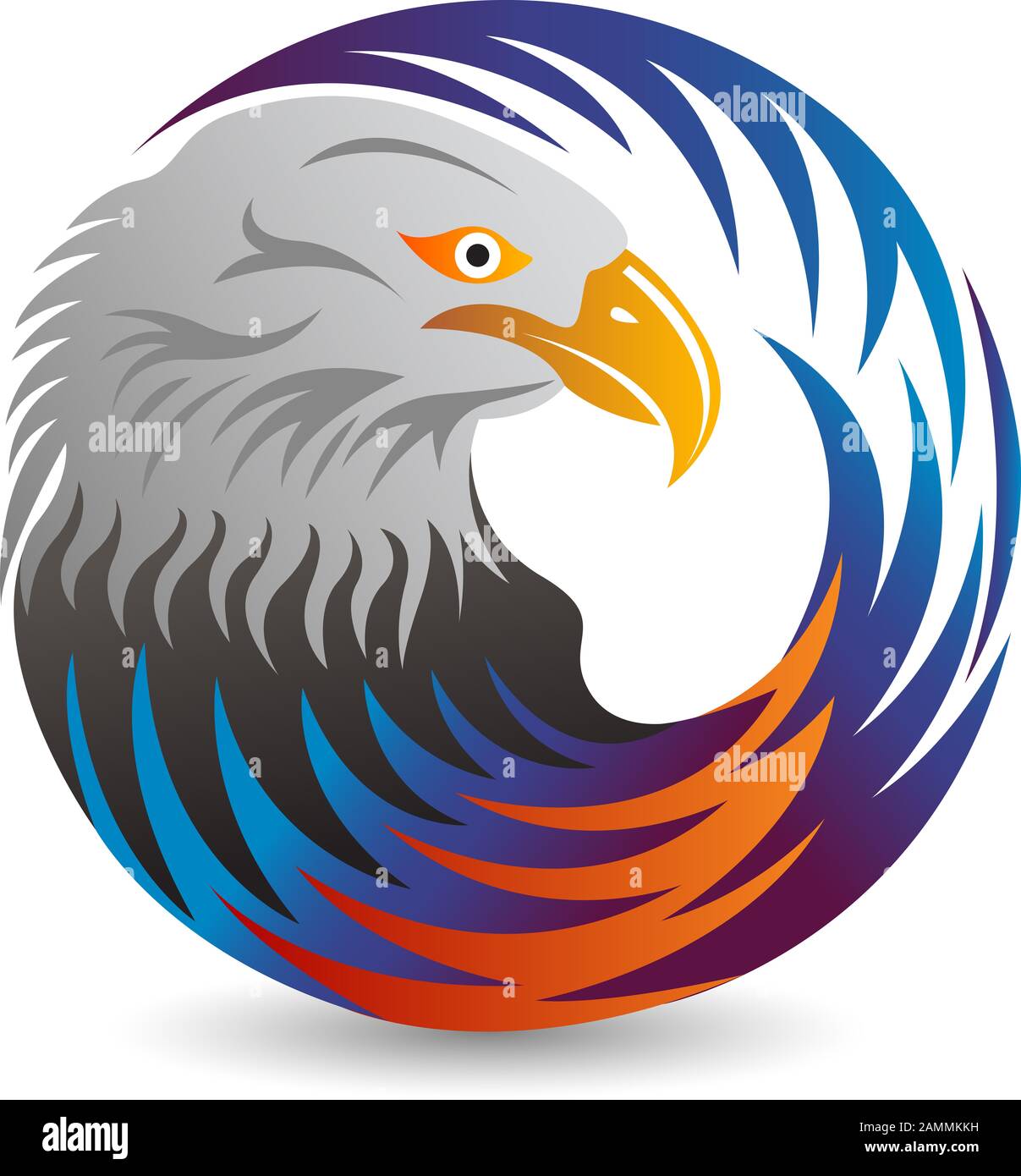 circle eagle logo Stock Photo - Alamy