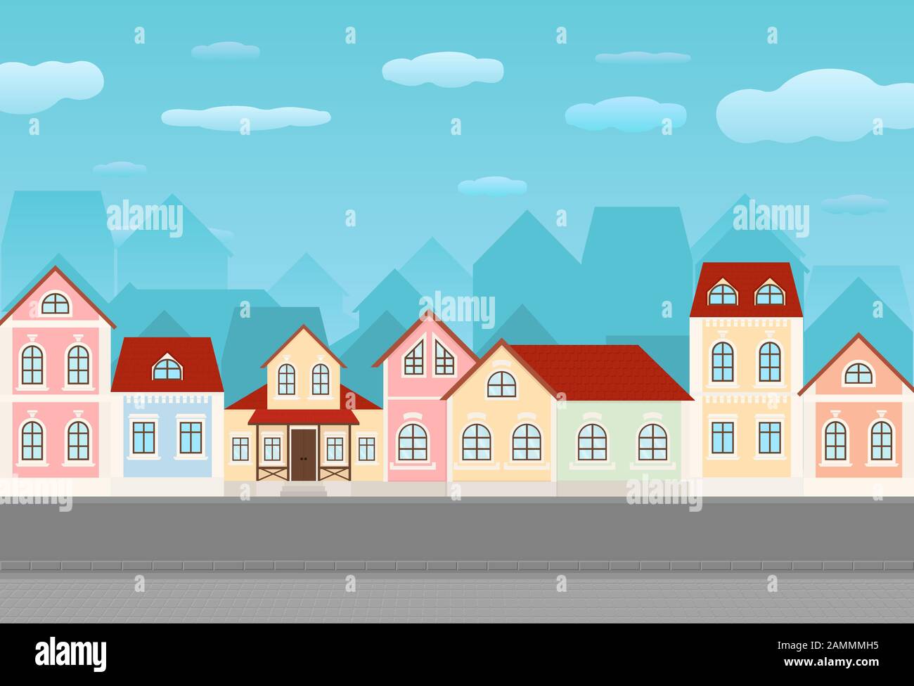 European houses Stock Vector Images - Alamy