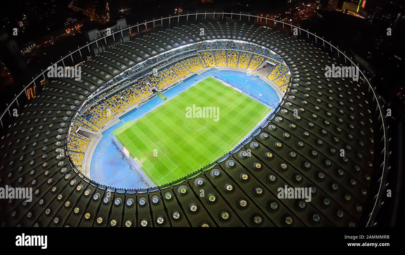 Football stadium night aerial hi-res stock photography and images - Alamy