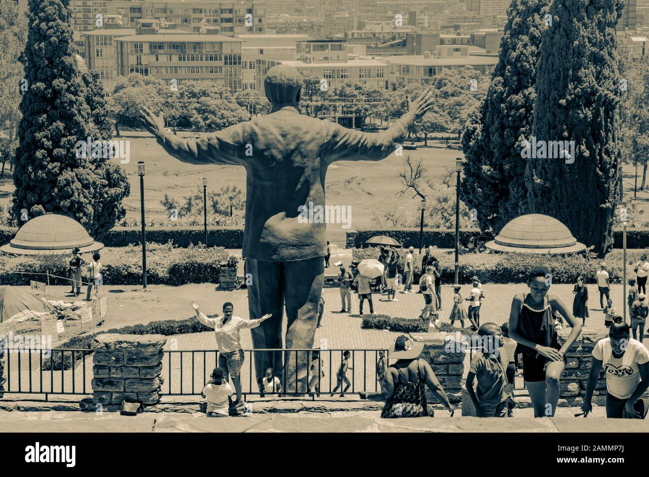 Nelson Mandela Statue at the Union Buildings in Pretoria, South Africa ...