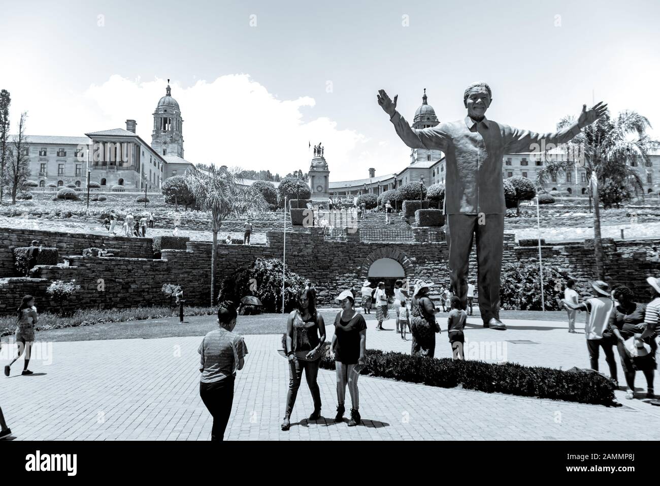 Nelson Mandela Statue at the Union Buildings in Pretoria, South Africa ...