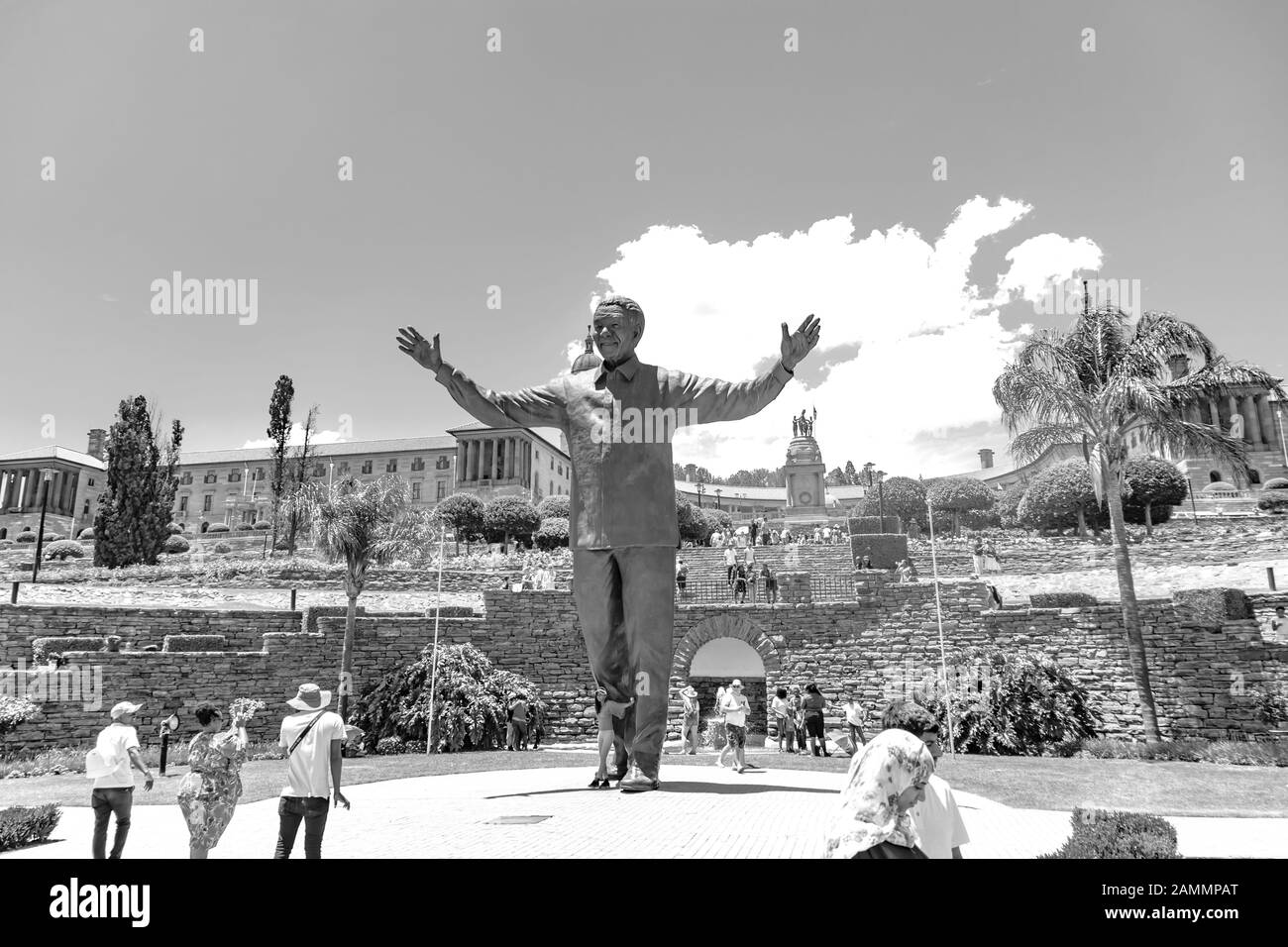 Nelson Mandela Statue at the Union Buildings in Pretoria, South Africa ...