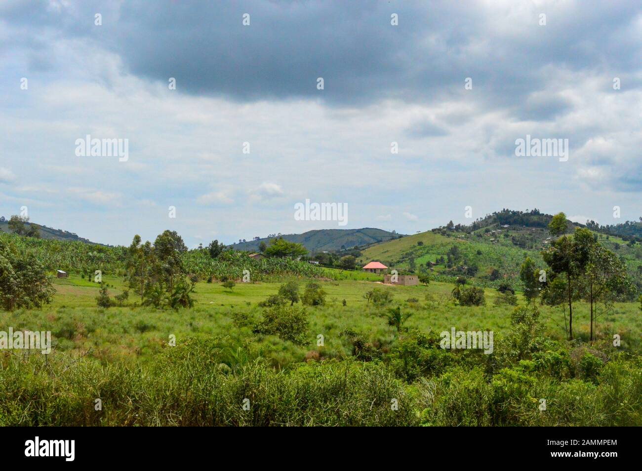 Hills in Rural Kanungu District in Western Uganda after a nine hour ...
