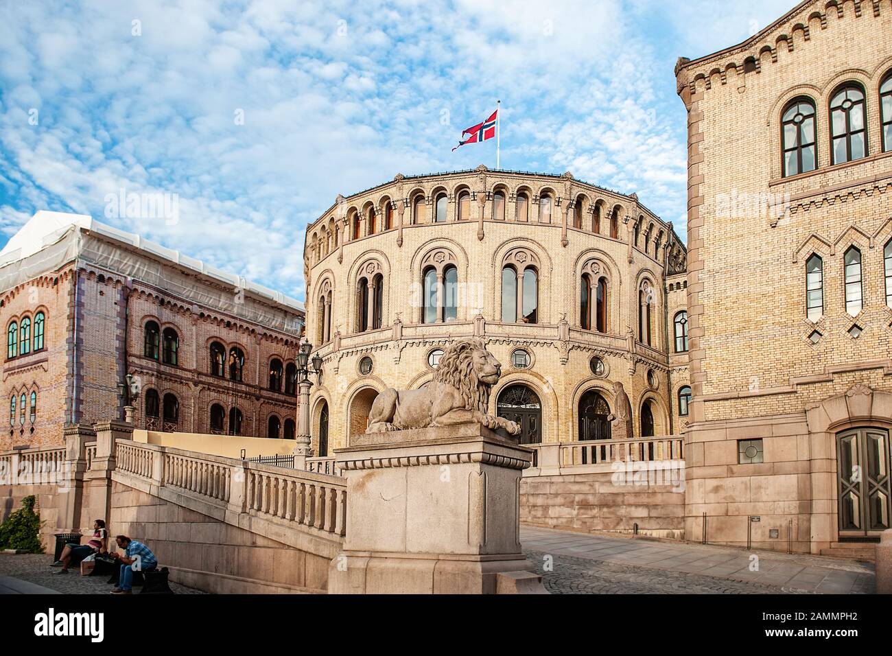 Oslo, Norway-August 1, 2013: Stortinget Parliament building Oslo Norway ...