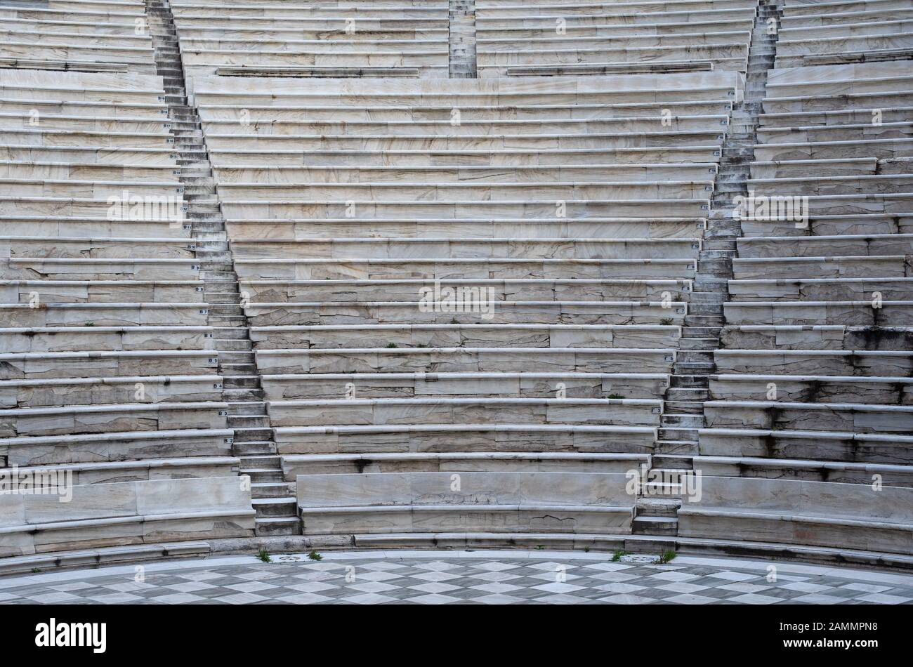 Odeon of Herodes Atticus interior in Athens, Greece. Also known as ...