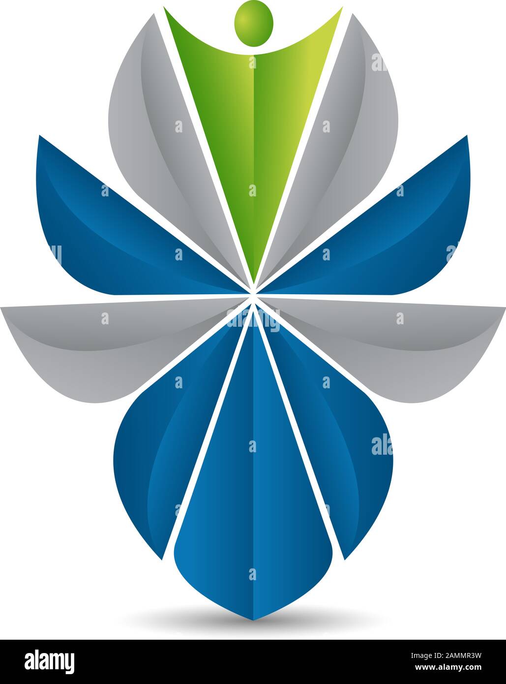 Stylish flower logo Stock Photo - Alamy