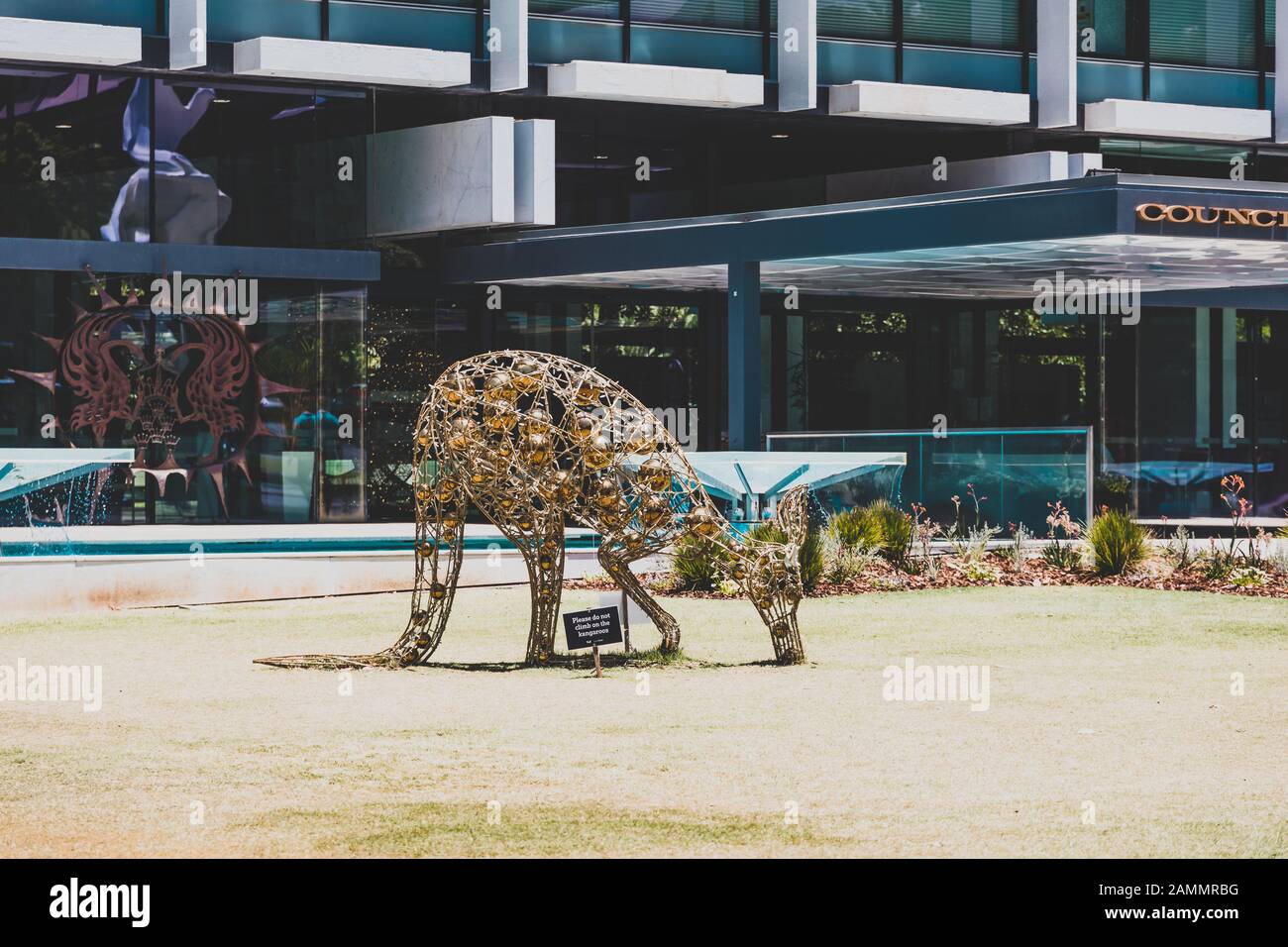 PERTH, WESTERN AUSTRALIA - December 24th, 2019: festive Kangaroo ...