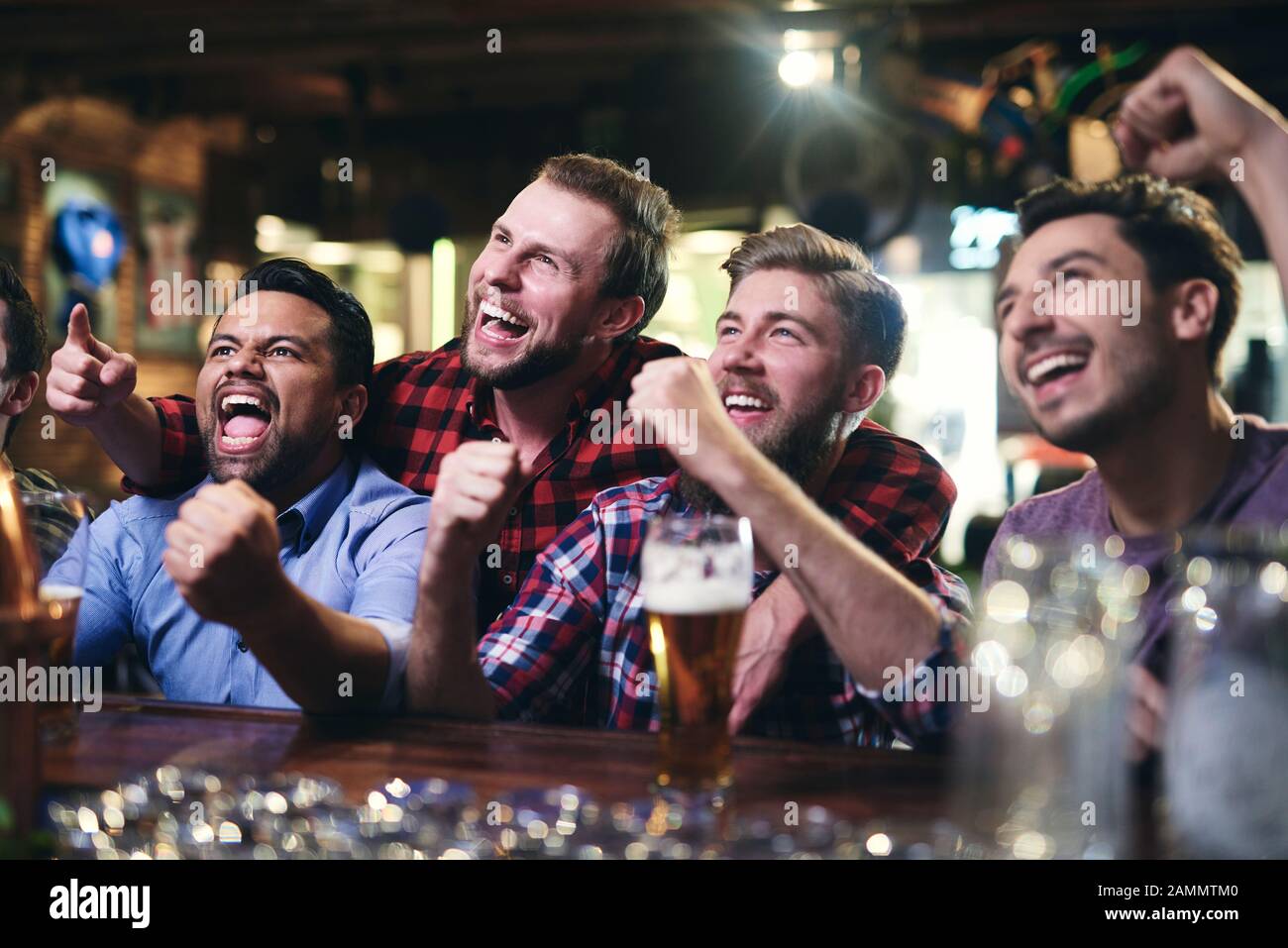 Excited Football Fans