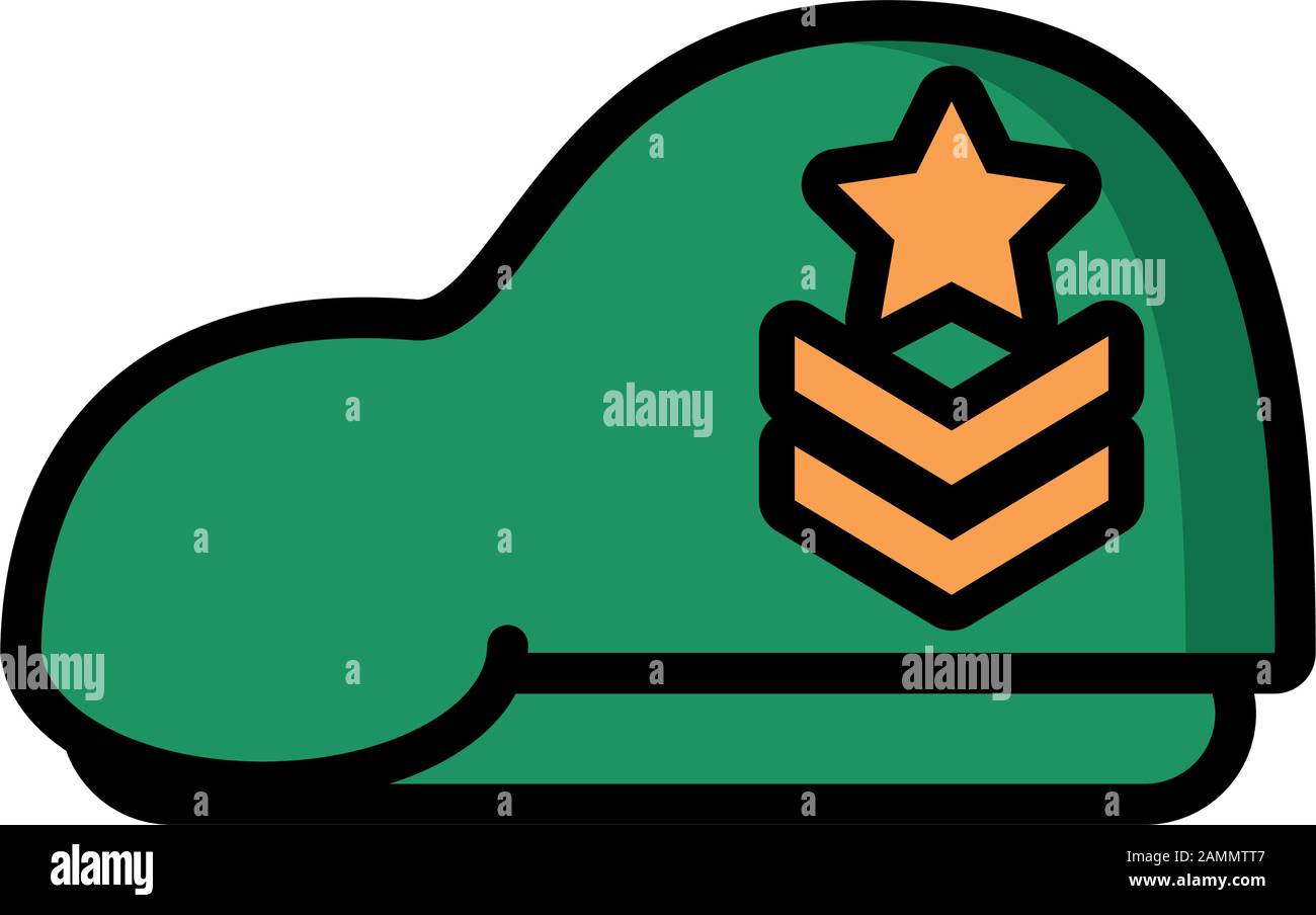 military force green beret isolated icon Stock Vector Image & Art - Alamy