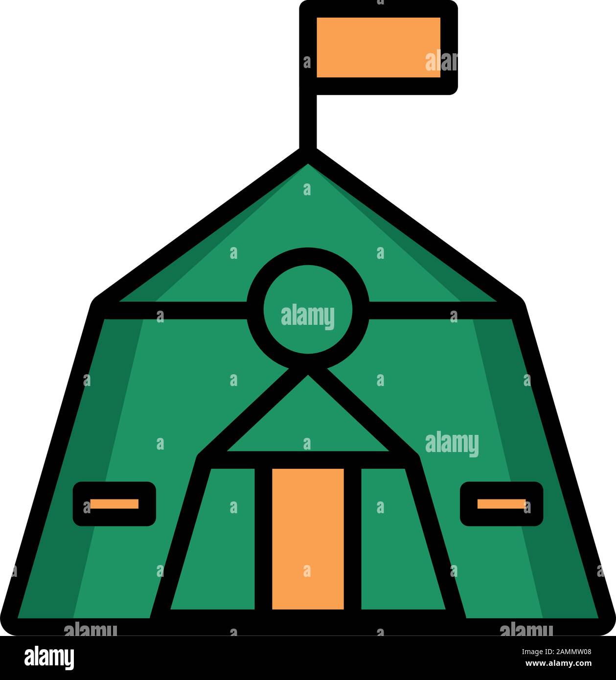 tent military force isolated icon Stock Vector Image & Art - Alamy