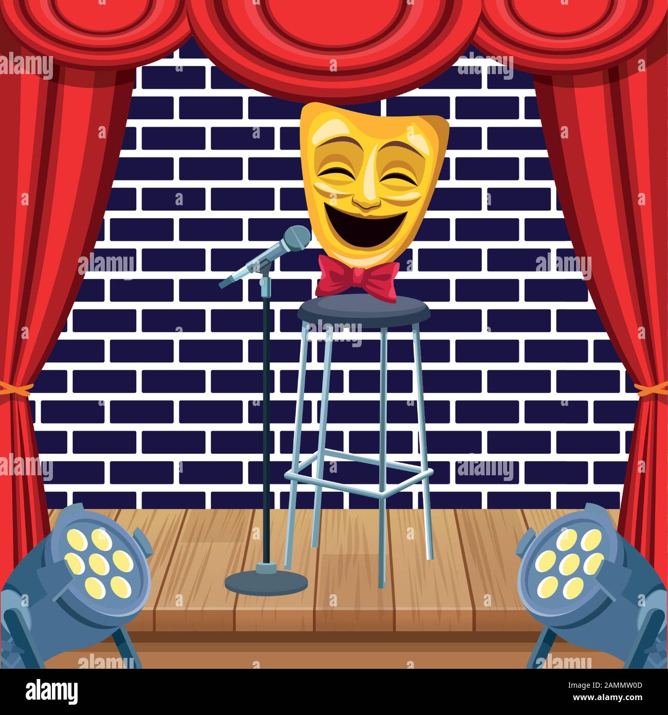 Stand Up Comedy Brick Wall
