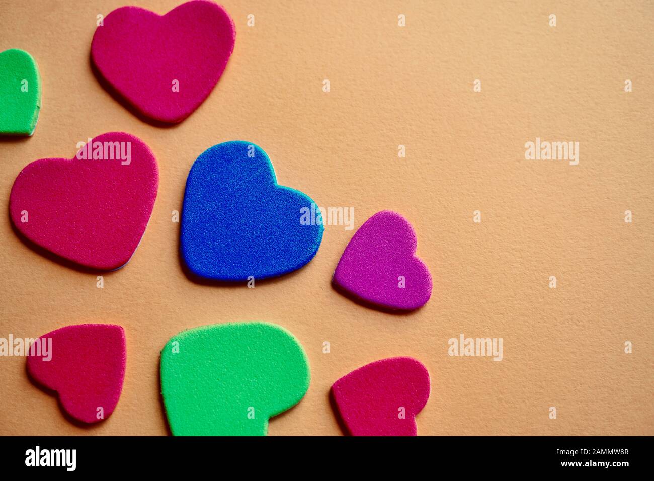 colorful hearts shape for valentine's day Stock Photo - Alamy