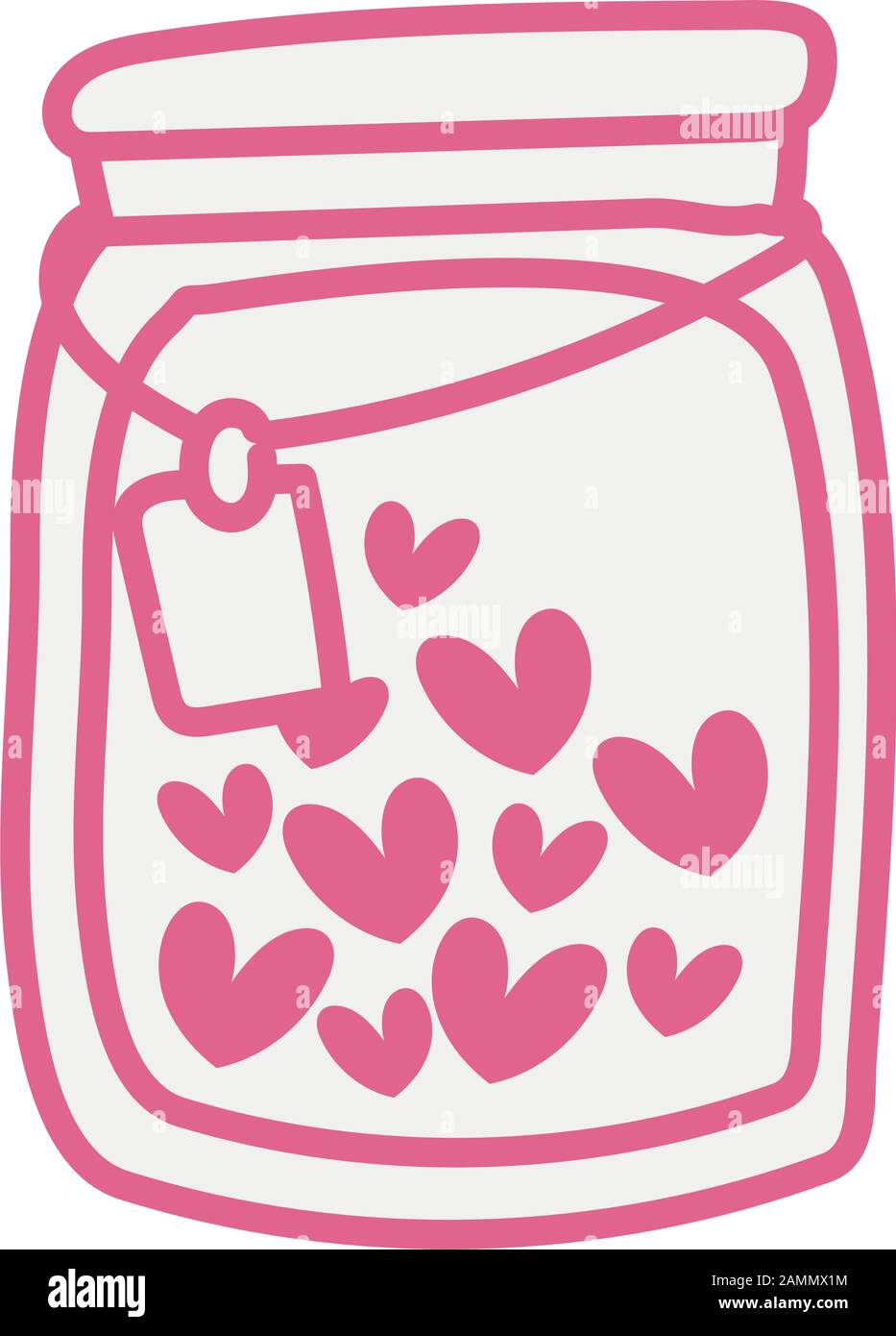 mason jar with hearts love Stock Vector Image & Art - Alamy