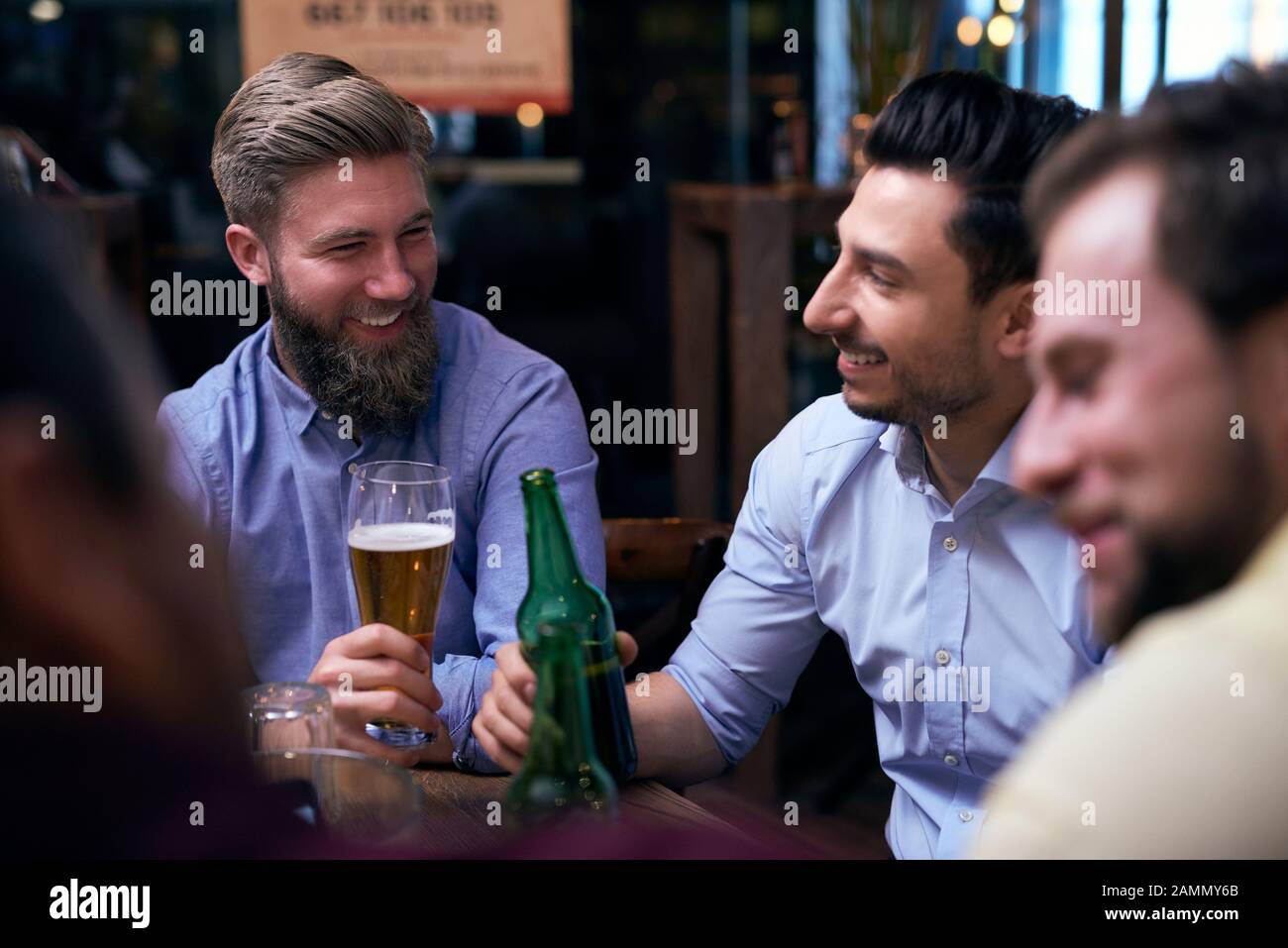 Time for beer with the best friends Stock Photo - Alamy
