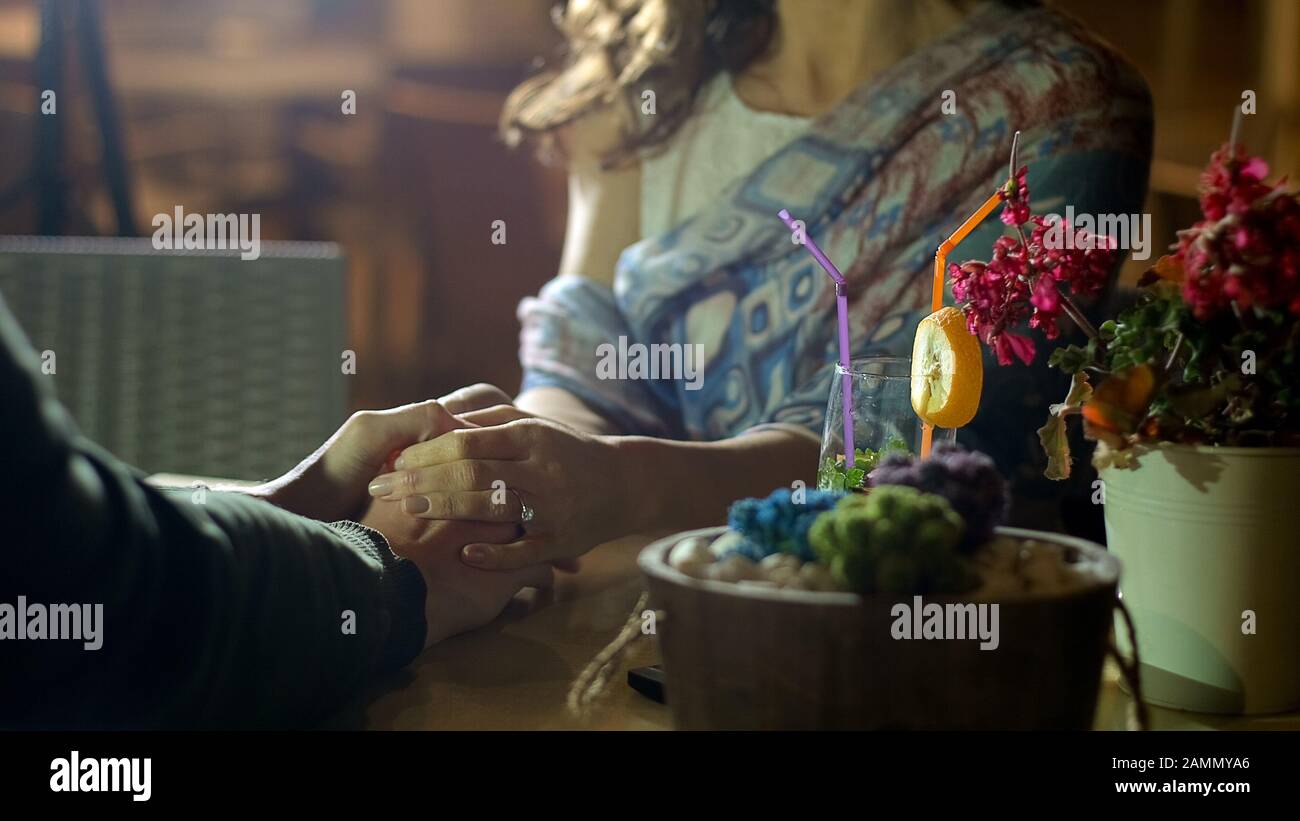 Romantic couple gently touching hi-res stock photography and images - Alamy