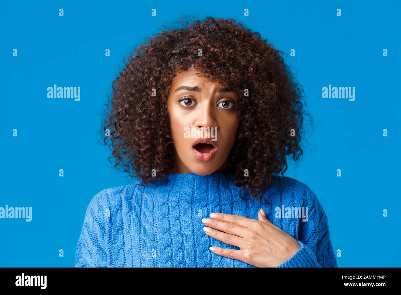 Concerned And Worried Shocked African American Woman Pity For Friend