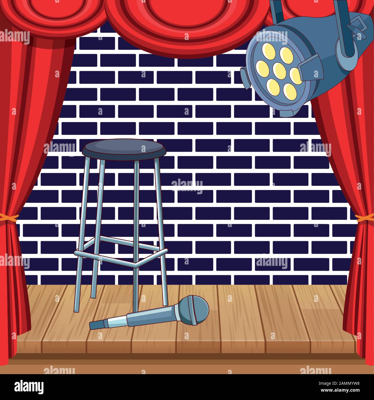 Comedy Stage Background