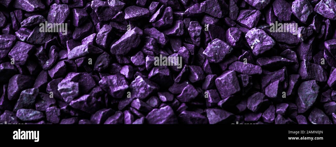 Decor, surface and nature concept - Purple stone pebbles as abstract ...