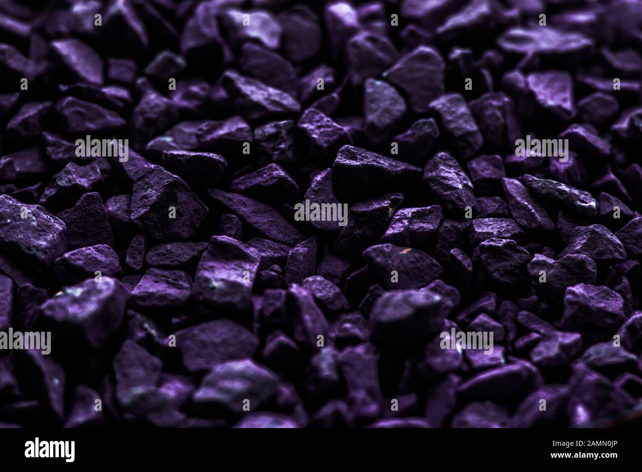 Decor, surface and nature concept - Purple stone pebbles as abstract ...