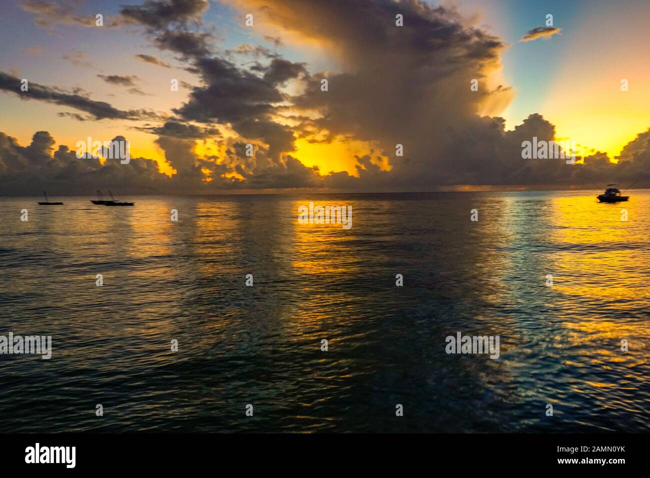 Sunset and sunsets on the beach in Kenya Stock Photo - Alamy