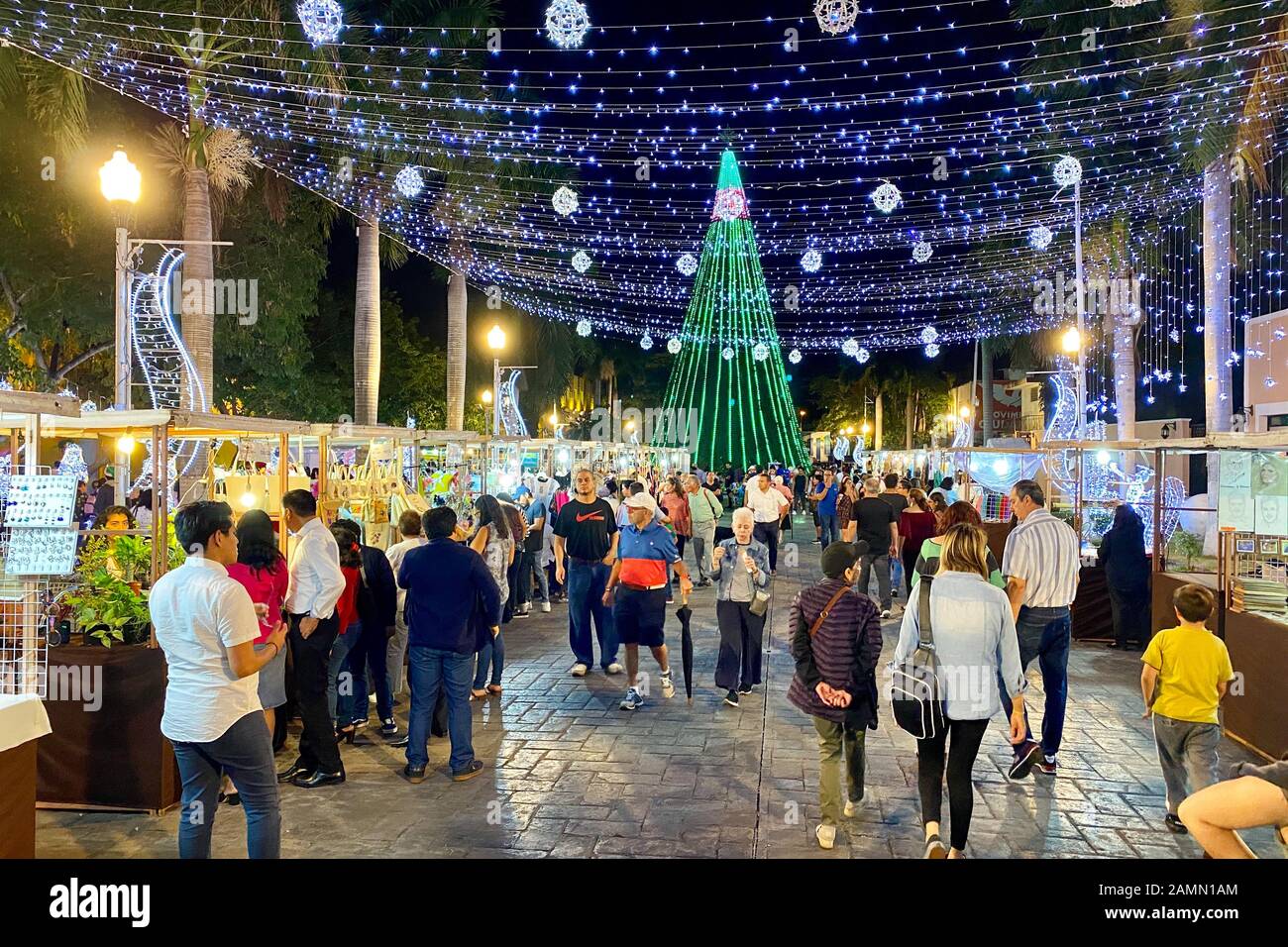 Christmas decorations. Merida, Mexico Stock Photo - Alamy