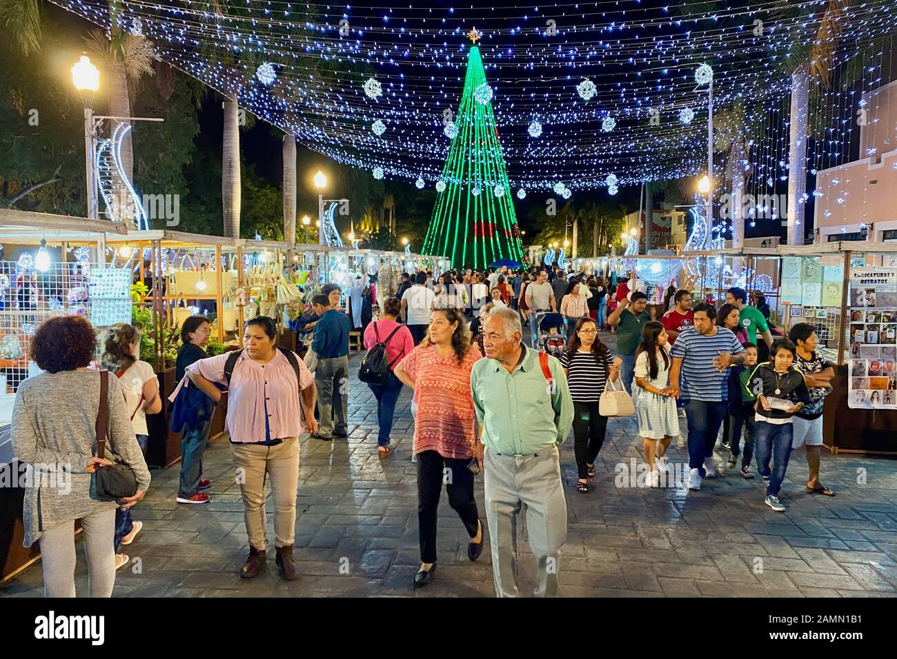 Christmas decorations. Merida, Mexico Stock Photo - Alamy