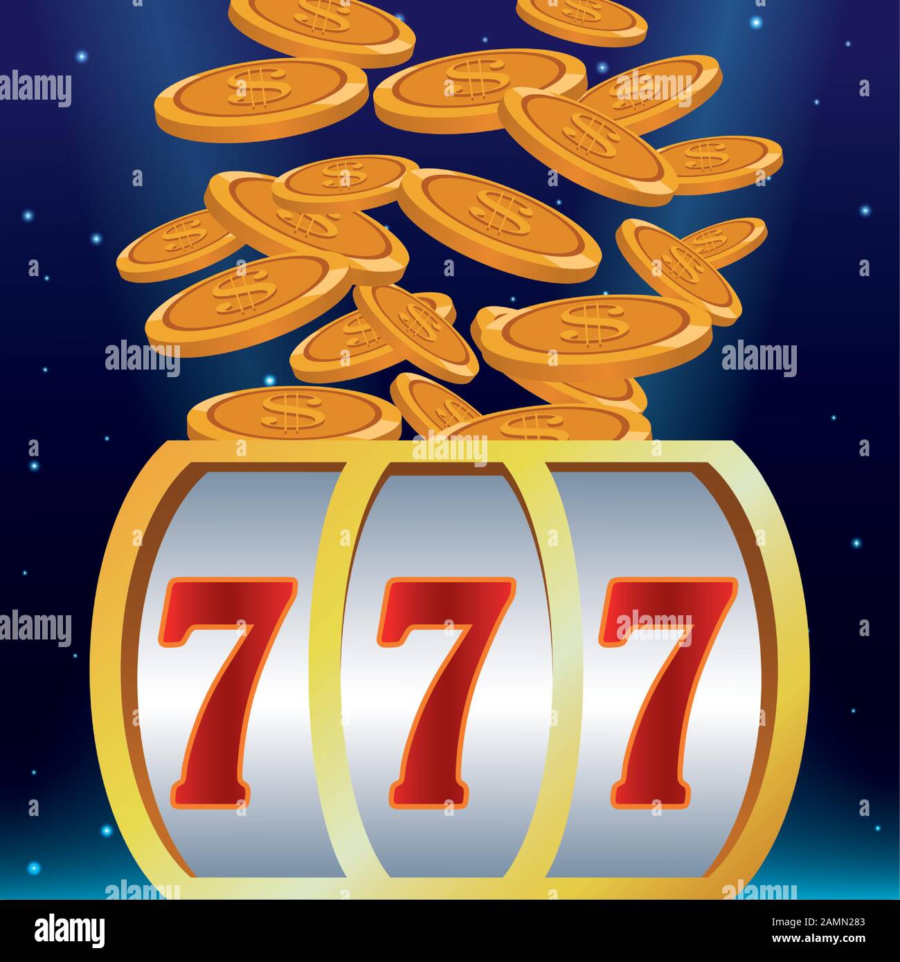 falling money coins slot machine betting game gambling casino Stock ...