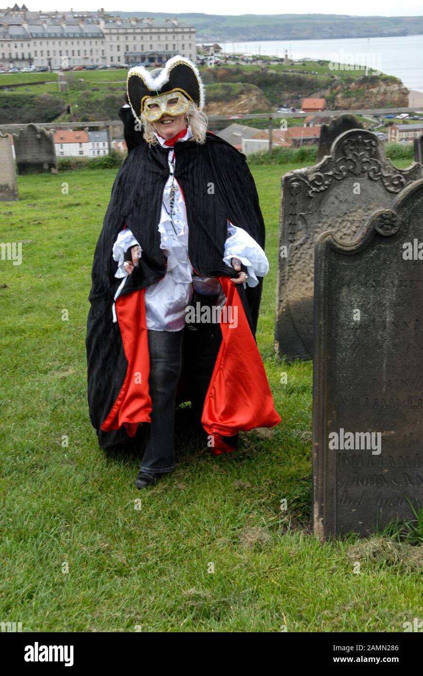 Goth Convention weekend at Whitby, North Yorkshire in Britain Hundreds ...