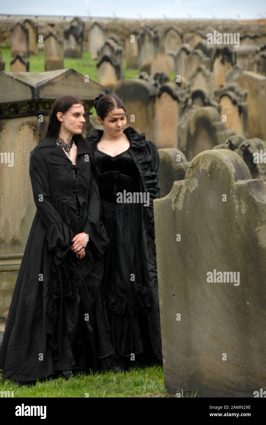 Goth Convention weekend at Whitby, North Yorkshire in Britain Hundreds ...