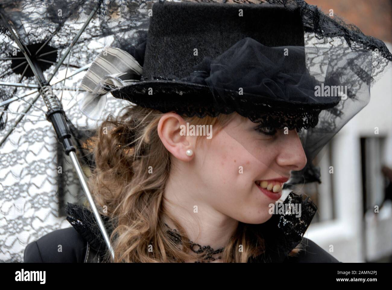 Goth Convention weekend at Whitby, North Yorkshire in Britain Hundreds ...