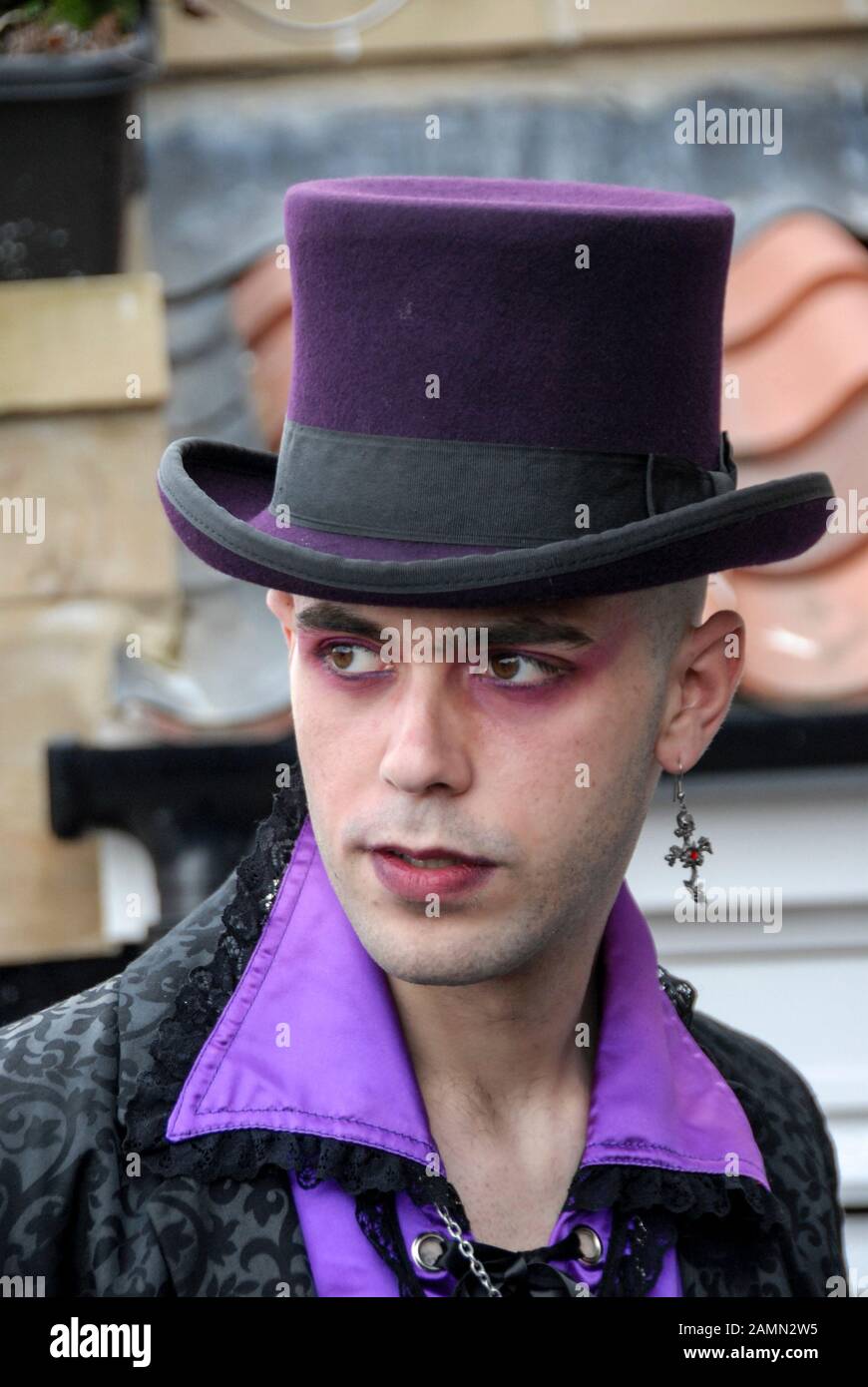 Goth Convention weekend at Whitby, North Yorkshire in Britain Hundreds ...