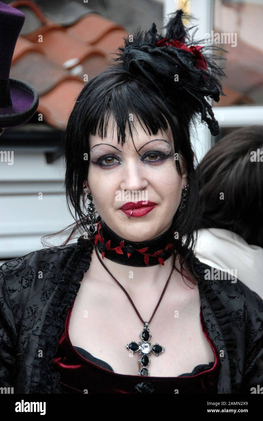 Goth Convention weekend at Whitby, North Yorkshire in Britain Hundreds ...